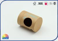 China Uv 4c Print 120gsm Brown Kraft Tube Packaging Matte Varnishing for sale