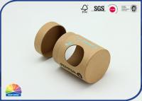 China Uv 4c Print 120gsm Brown Kraft Tube Packaging Matte Varnishing for sale