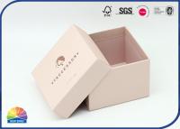 China Matte Print Cubic Pink Paper Box Necklace Gift Package With Lid for sale