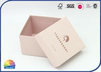 China Matte Print Cubic Pink Paper Box Necklace Gift Package With Lid for sale