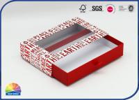 China Transparent PET Window Hot Stamping Sliding Drawer Gift Boxes for sale