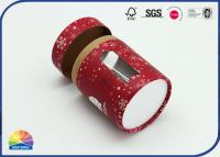 China Die Cut Window Brown Kraft Paper Tube Packaging For Tea Chocolate for sale