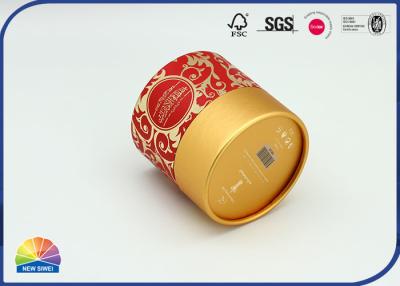 China Gold Hot Stamping Cardboard Paper Tube For Gifts Packaging for sale