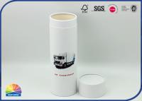 China Cylinder Box 4c Print Matte White Cardboard Paper Packaging Tube for sale