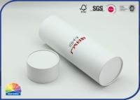 China Cylinder Box 4c Print Matte White Cardboard Paper Packaging Tube for sale