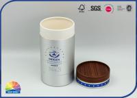 China 4c Uv Print 182gsm Silver Cardboard Tube Packaging For Coffee Tea for sale