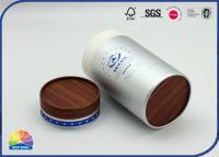 China 4c Uv Print 182gsm Silver Cardboard Tube Packaging For Coffee Tea for sale