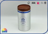 China 4c Uv Print 182gsm Silver Cardboard Tube Packaging For Coffee Tea for sale