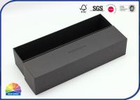 China Detachable 150gsm Black Kraft Paper Two Pieces Gift Box Biodegradable for sale