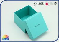 China Cyan Cubic Specialty Paper Present Box Two Pieces Set 1c Print for sale
