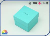 China Cyan Cubic Specialty Paper Present Box Two Pieces Set 1c Print for sale