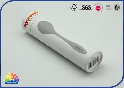 China White Paperboard Package Spoon Hard Cardboard Kraft Tube Box for sale