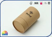 China 1c UV Print Cylinder Kraft Paper Cardboard Tube Boxes Smooth Cut for sale