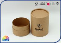 China 1c UV Print Cylinder Kraft Paper Cardboard Tube Boxes Smooth Cut for sale