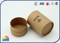 China 1c UV Print Cylinder Kraft Paper Cardboard Tube Boxes Smooth Cut for sale