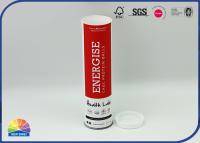 China Metal End Cardboard Packaging Tubes Print Logo Wrap Protein Snack for sale