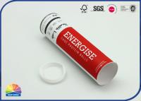 China Metal End Cardboard Packaging Tubes Print Logo Wrap Protein Snack for sale