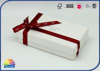 China Ribbon Bowknot Paper Medium Gift Box Silver Foil Hot Stamping for sale
