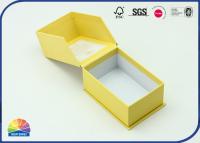 China Faint Yellow Printing 1200gsm Hinged Lid Box Gold Hot Stamping for sale