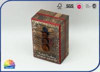 China Wood Grain Printing Rigid Shoulder Present Paper Box Packaging Soap for sale