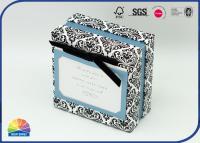 China 4c Print Pattern Rigid Neck Box Matte Lamination Flocking Bowknot for sale