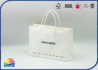 China 1c UV Print 180gsm White Kraft Paper Shopping Bags Matte Varnishing for sale