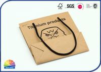 China Paper Kraft Bags With Handles Shopping Bag Black Printing Logo for sale