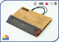 China Reusable Nylon Handle Pure Natural Kraft Paper Bags For Apparel for sale