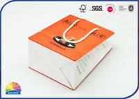 China Cotton Handle 180gsm White Kraft Paper Bags Present Packaging for sale