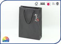 China Stand Up 180gsm Kraft Paper Bags With Shoe Buckle End Handles for sale