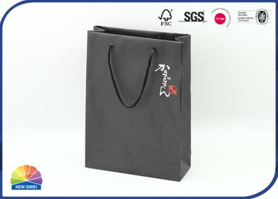 China Stand Up 180gsm Kraft Paper Bags With Shoe Buckle End Handles for sale