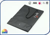 China 220gsm Black Kraft Paper Shopping Bags 4c Print Foil Stamping for sale