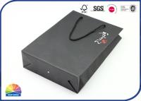 China 220gsm Black Kraft Paper Shopping Bags 4c Print Foil Stamping for sale