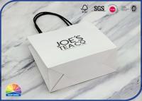 China Twisted Handles 180gsm White Kraft Paper Tote Bag Matt Varnish for sale