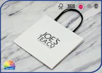 China Twisted Handles 180gsm White Kraft Paper Tote Bag Matt Varnish for sale