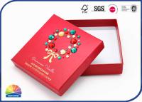 China Red 157gsm Coated Paper Gift Box With Acrylic Diamond Decorated for sale