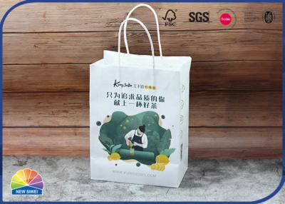 China Biodegradable Reticule Paper Shopping Bags Recyclable With Twist Handle for sale