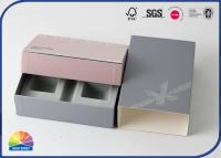 China Glittering Bowknot Paper Gift Box 3 Pieces With Tray Present Packaging for sale