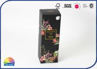 China Black Kraft Paper Folding Carton Box Aromatherapy Gold Stamping for sale