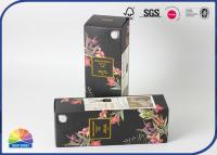 China Black Kraft Paper Folding Carton Box Aromatherapy Gold Stamping for sale