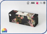 China Black Kraft Paper Folding Carton Box Aromatherapy Gold Stamping for sale