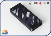 China Embossing USB Cable Folding Sliding Paper Box Stamping UV Coating for sale