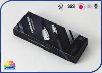 China Drawer Folding Sliding Paper Box USB Cable Packaging With Plastic Tray for sale