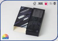 China Drawer Folding Sliding Paper Box USB Cable Packaging With Plastic Tray for sale
