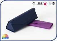 China Triangular Collapsible Foldable Gift Box Pack Glasses Flocking Inside for sale