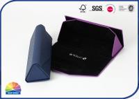 China Triangular Collapsible Foldable Gift Box Pack Glasses Flocking Inside for sale