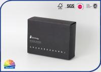 China 350gsm Black Kraft Foil Stamping Paper Drawer Box With EVA Foam for sale