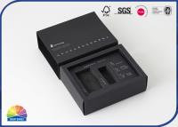 China 350gsm Black Kraft Foil Stamping Paper Drawer Box With EVA Foam for sale