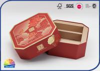 China Gold Stamping Logo Octagonal Paper Box With Lid Festival Present Package for sale