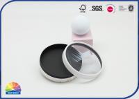 China False Eyelashes Package Flat Paper Tube With Visible PET Film Lid for sale